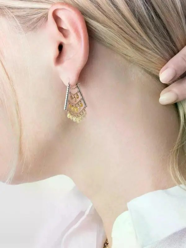 PARULINA Diamond Chevron Earrings