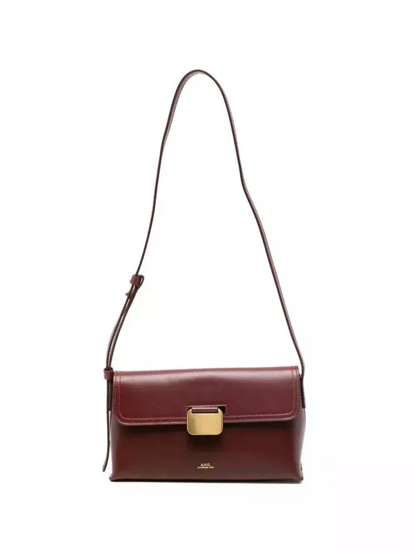 A.p.c. Grace Logo-print Leather Shoulder Bag - Red