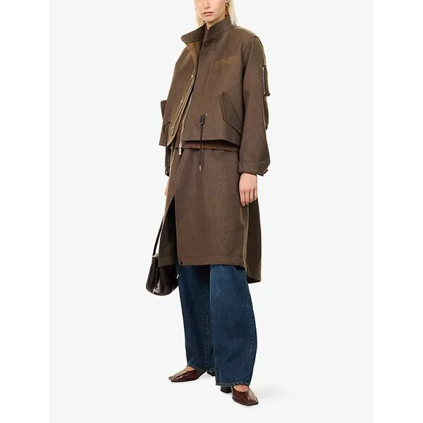 Sacai Double-layered Wool Coat