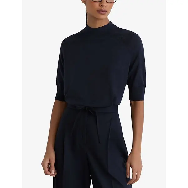 REISS Funnel-neck Wool Jumper
