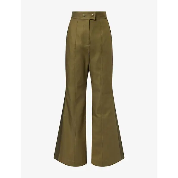 Zimmermann Valiant Flared-leg Cotton Trousers