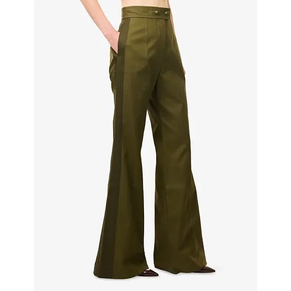 Zimmermann Valiant Flared-leg Cotton Trousers