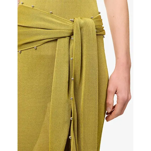 DE LA VALI Abril Turtleneck Knitted Maxi Dress