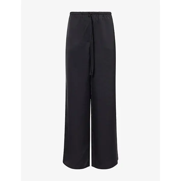 PRETTY LAVISH Breya Wide-leg Satin Trousers
