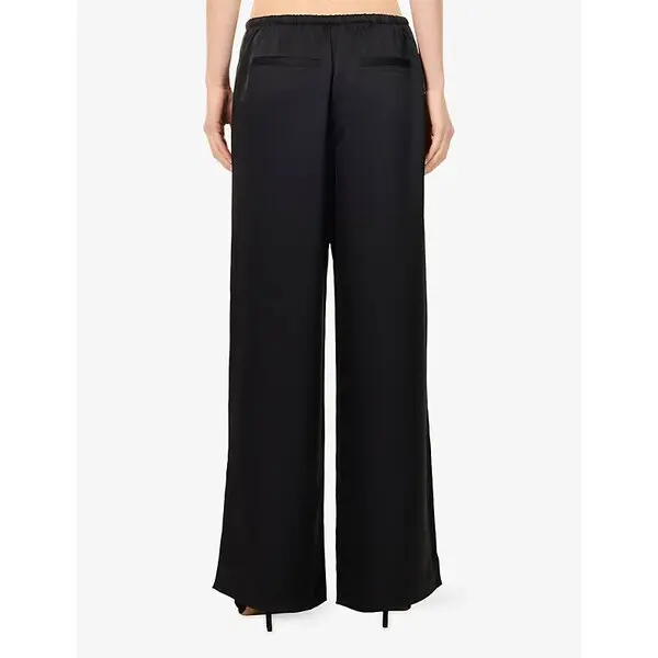 PRETTY LAVISH Breya Wide-leg Satin Trousers