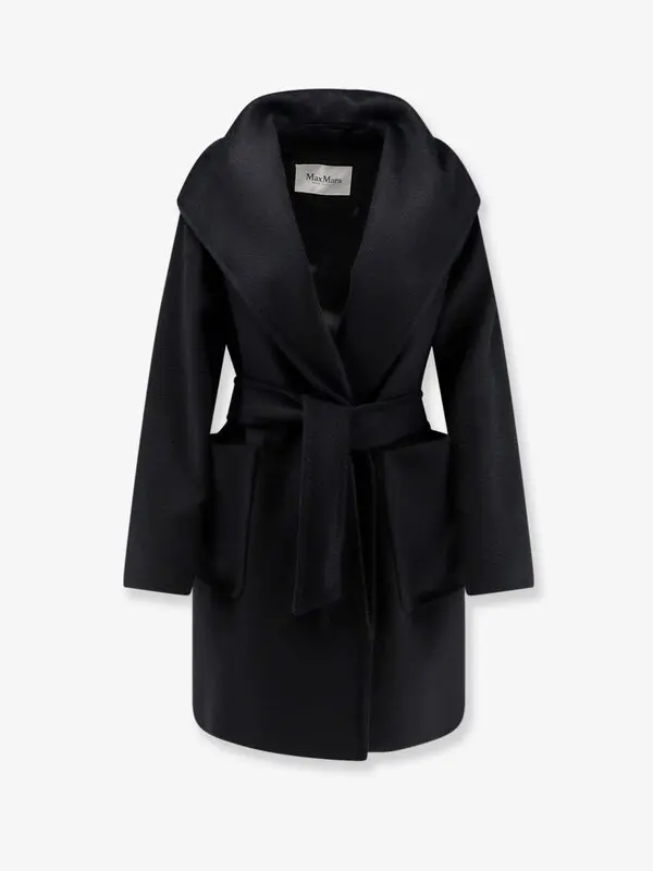 Max Mara Rialto Camel Hair Coat - Black