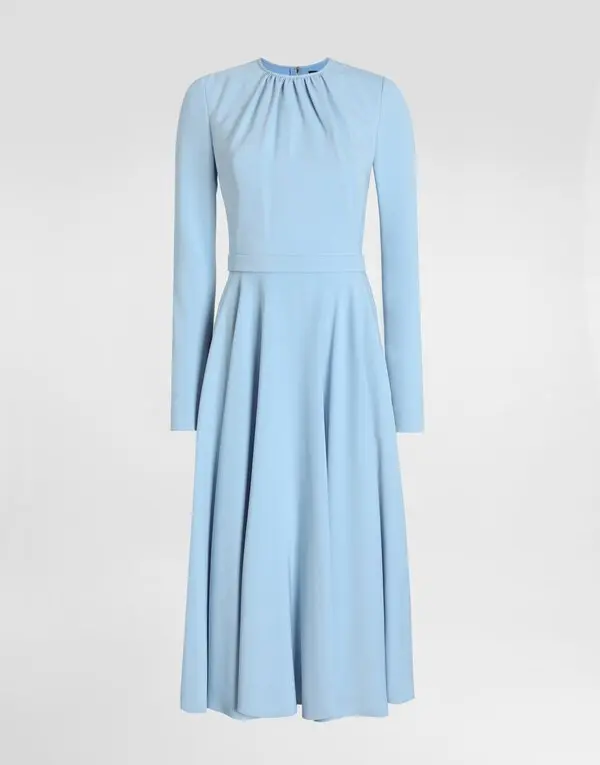 Dolce & Gabbana Structured Cady Dress Dresses Viscose - Azure