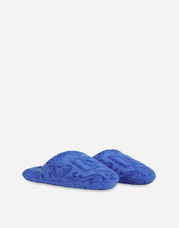 Dolce & Gabbana Jacquard Cotton Terry Slippers