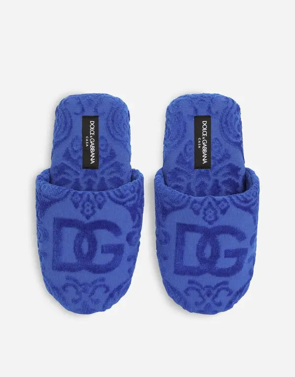 Dolce & Gabbana Jacquard Cotton Terry Slippers
