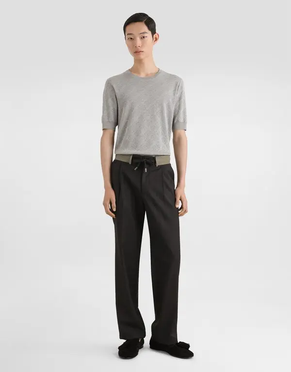 Dolce & Gabbana Silk Pullover Sweater - Grey