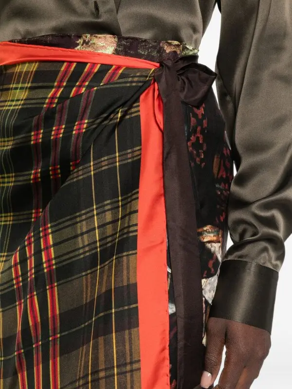 Dries Van Noten Silk Long Skirt