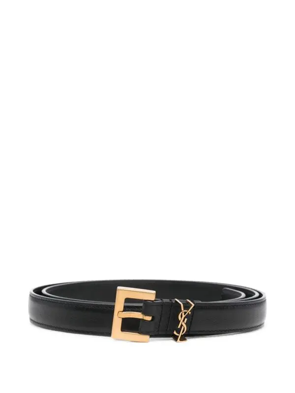 Saint Laurent Cassandre Leather Belt