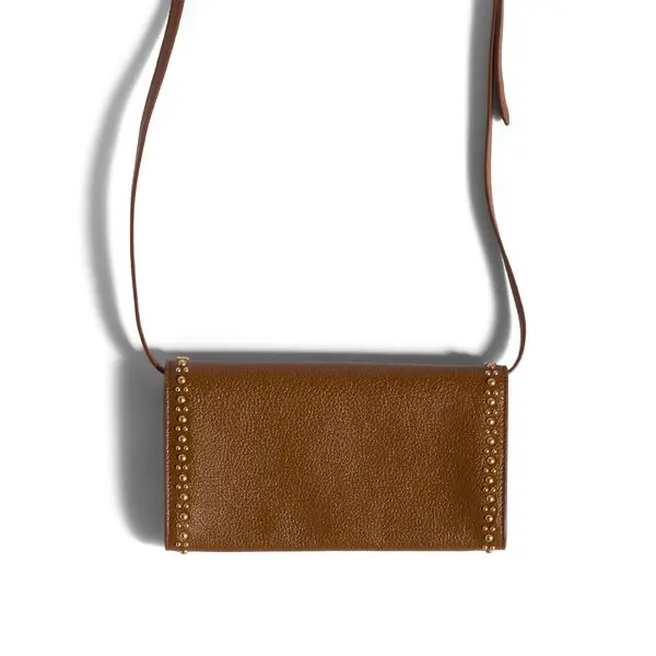 Miu Miu Leather Wallet With Shoulder Strap