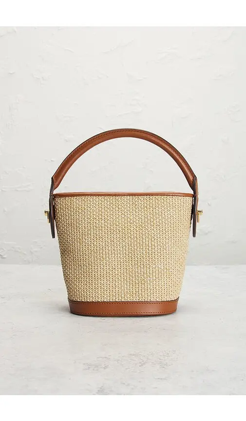 FWRD RENEW Louis Vuitton Raffia Petite Bucket Nm Bag