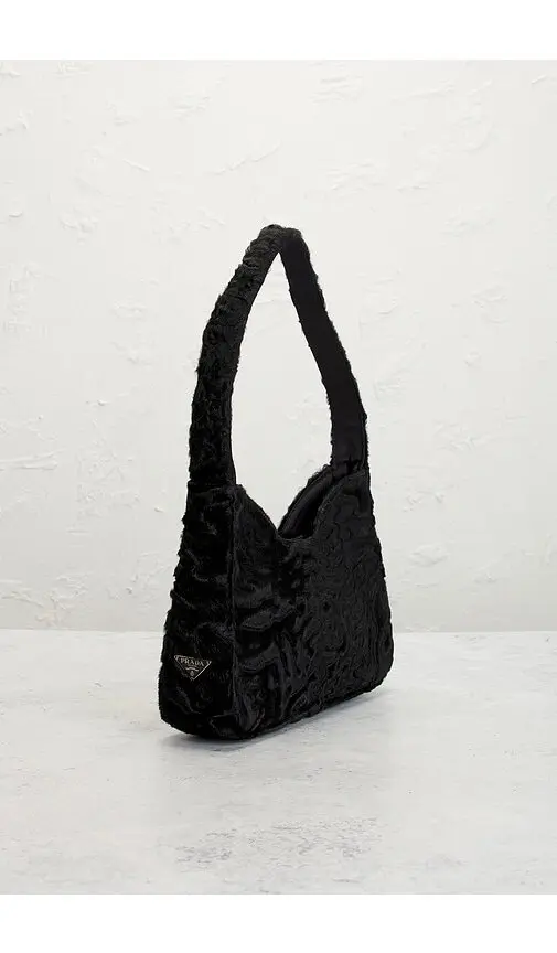 FWRD RENEW Prada Astrakhan Fur Shoulder Bag