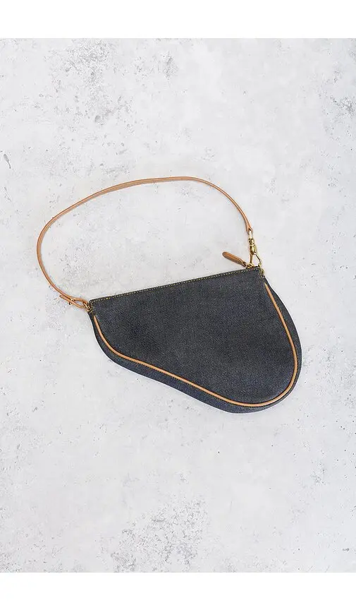 FWRD RENEW Dior Denim Pochette Saddle Bag