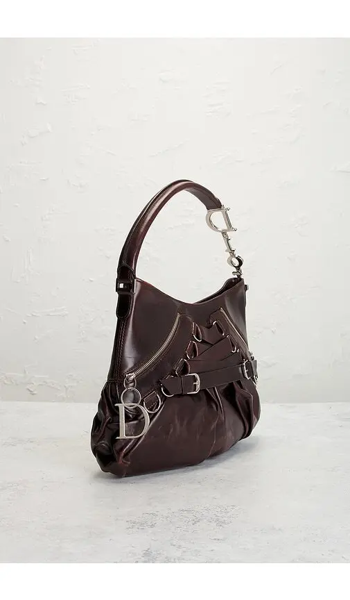 FWRD RENEW Dior Ballet Corset Shoulder Bag In Black