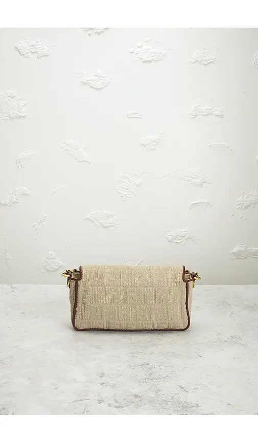 FWRD RENEW Fendi Zucca Baguette Shoulder Bag - Neutral