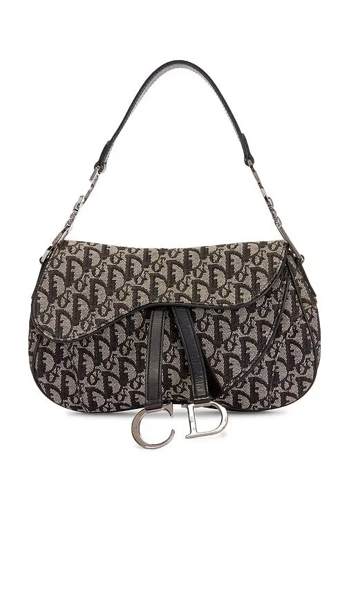 FWRD RENEW Dior Trotter Oblique Double Saddle Bag