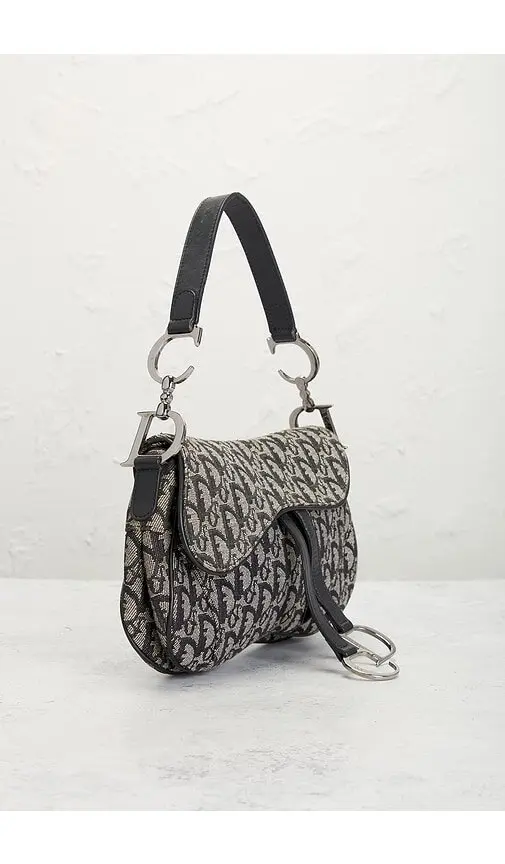 FWRD RENEW Dior Trotter Oblique Double Saddle Bag