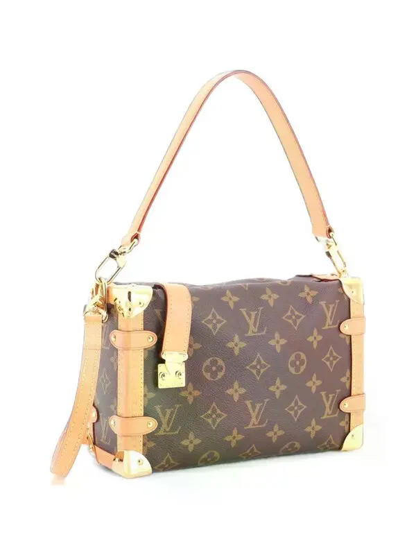 LOUIS VUITTON Monogram Canvas Mm Side Trunk Handbag Satchel