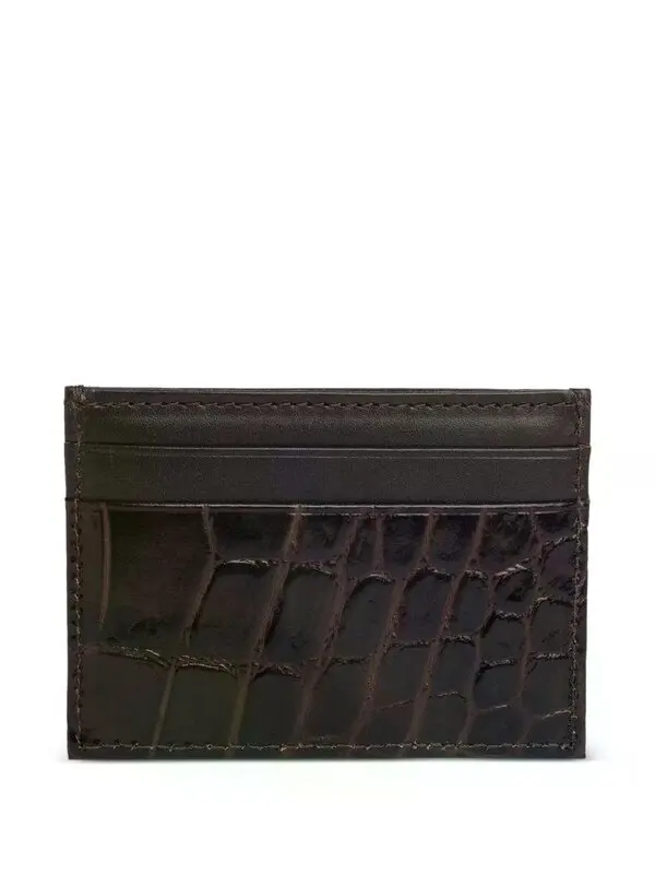 HACKETT LONDON Croc-effect Leather Card Holder
