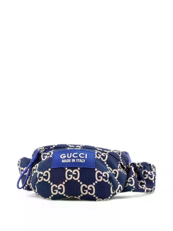 Gucci Ripstop Gg Nylon And Leather Belt Bag