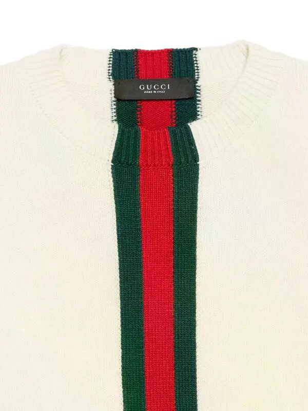 Gucci Knit Wool Sweater With Web Intarsia