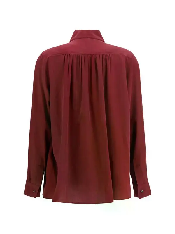 Jacob Cohen Bow Detail Gathered Blouse - Red