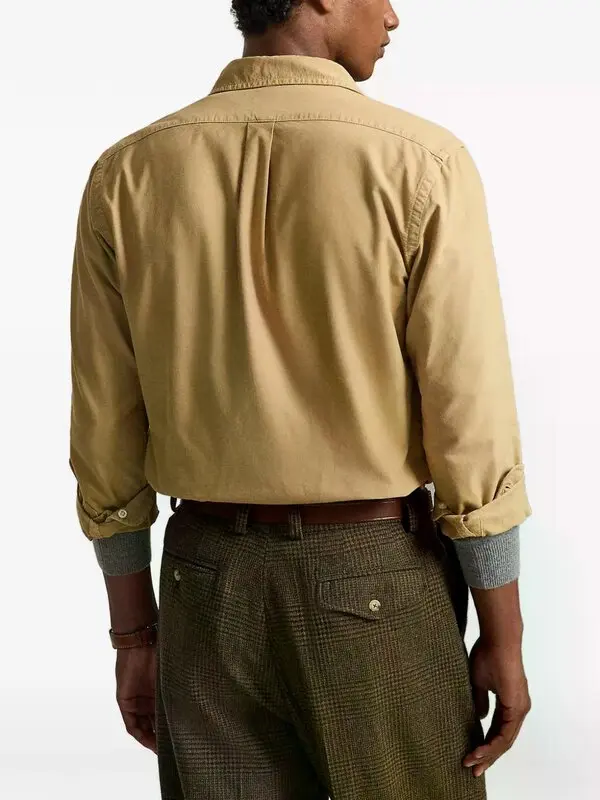Polo Ralph Lauren Logo-embroidered Button-down Cotton Shirt