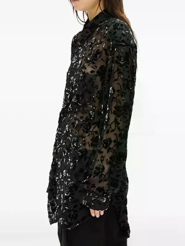 ANN DEMEULEMEESTER Elisabeth Floral-devoré Shirt