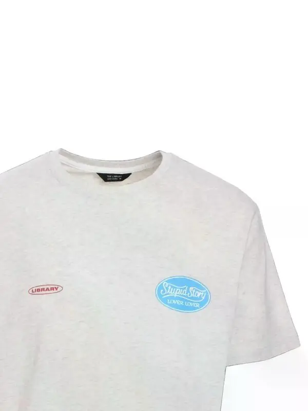TEE LIBRARY Stupid Story Logo-print T-shirt