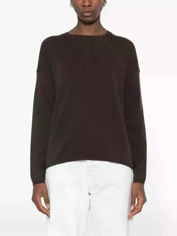 ALLUDE Drop Shoulder Pullover