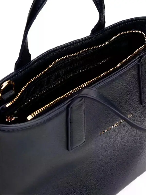 Tommy Hilfiger Logo-lettering Pebbled-texture Tote Bag