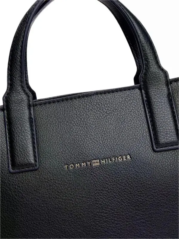 Tommy Hilfiger Logo-lettering Pebbled-texture Tote Bag