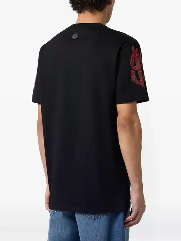 Philipp Plein Dollar-print Crystal-embellished T-shirt
