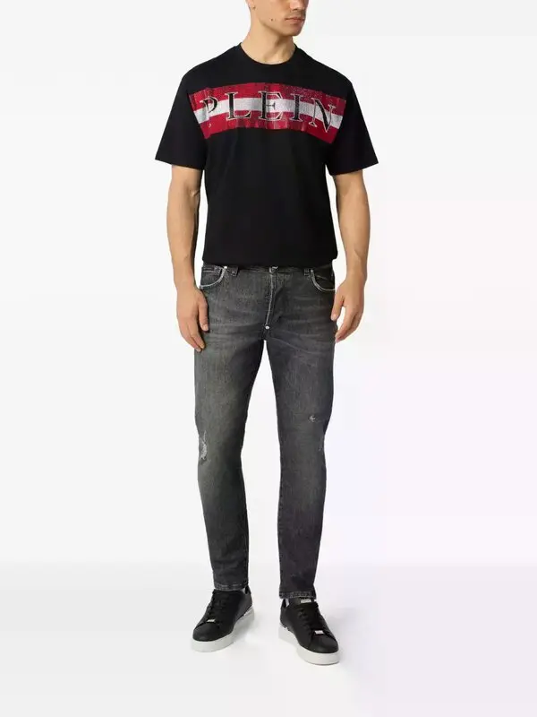 Philipp Plein Embellished Logo-print T-shirt