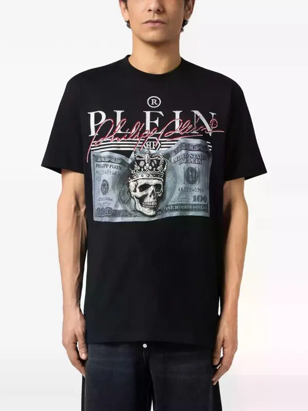 Philipp Plein Skull-print Rhinestone-embellished T-shirt