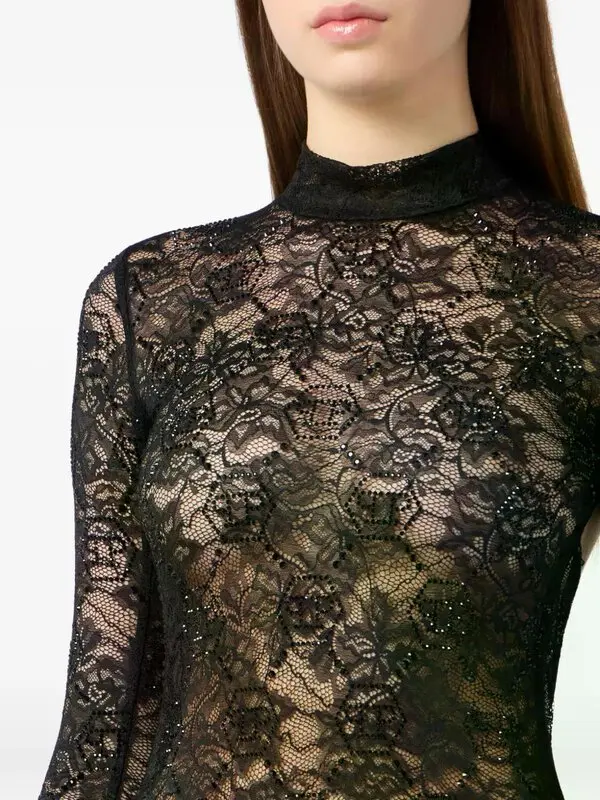 Philipp Plein Lace Open-back Midi Dress