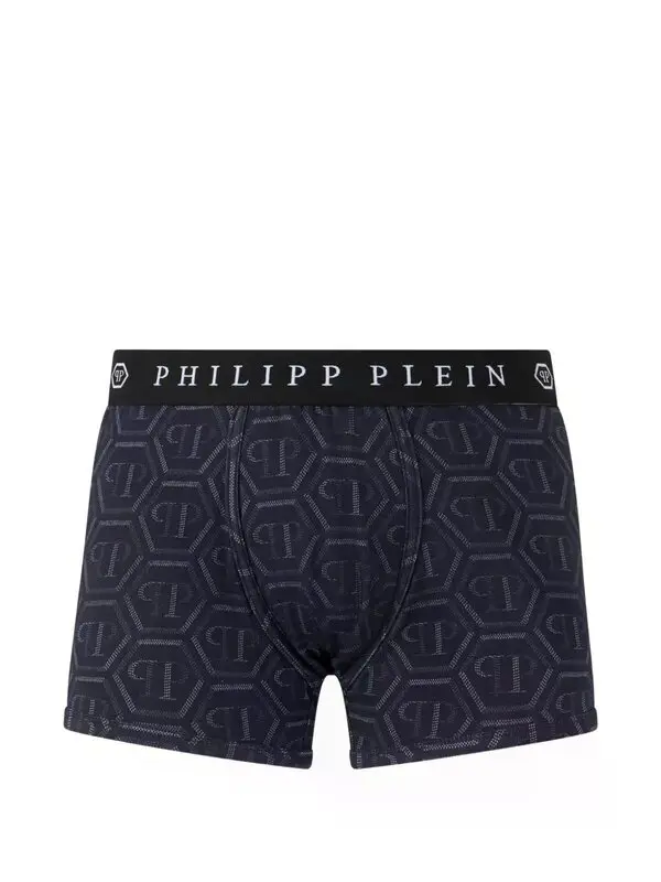 Philipp Plein Monogram-print Boxers - Blue