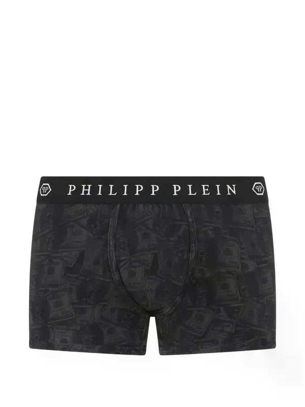 Philipp Plein Dollar-print Boxers - Black