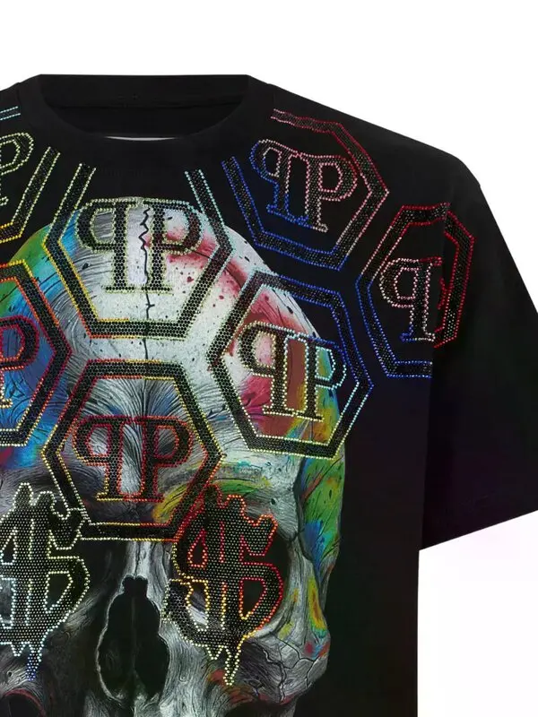 Philipp Plein Skull-print Crystal-embellished T-shirt