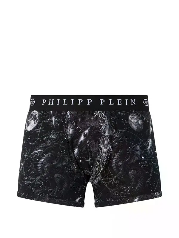 Philipp Plein Zodiac-print Boxers - Black