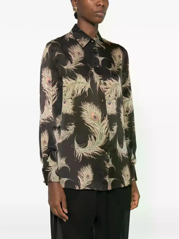 Zimmermann Valiant Feather-print Shirt