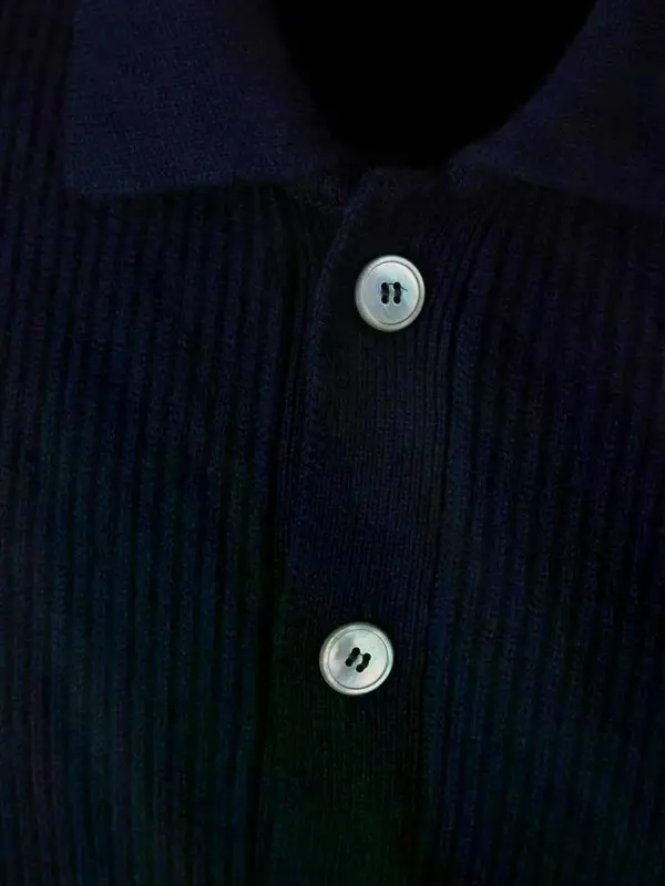 GRAN SASSO Ribbed-knit Button-down Sweater