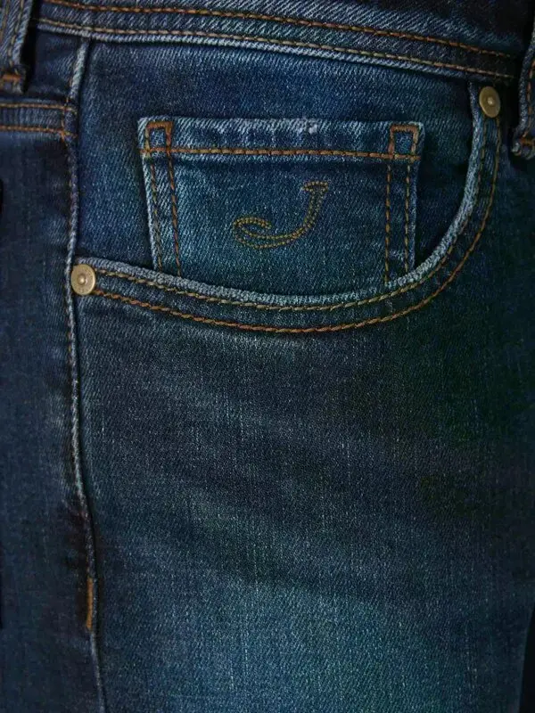 JACOB COHЁN Whiskered Slim-fit Jeans