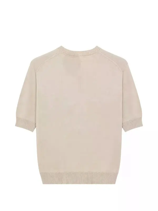 TOMBOLINI Fine-knit Ribbed-trim T-shirt