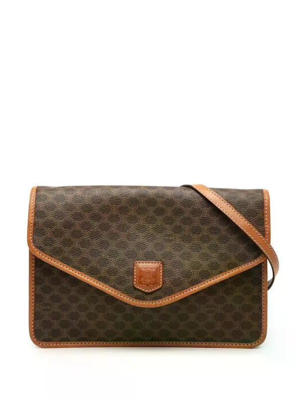 Celine 2007 Macadam Coated Canvas Crossbody Bag