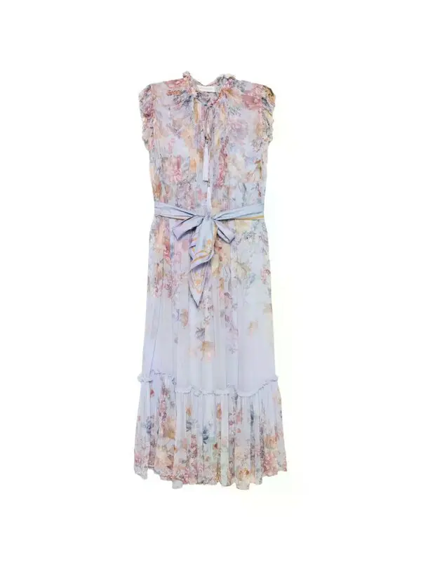 Zimmermann Valiant Flutter Dress - Blue