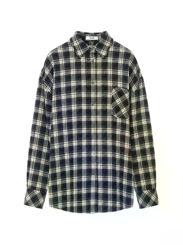 ELE Check-print Shirt - Blue